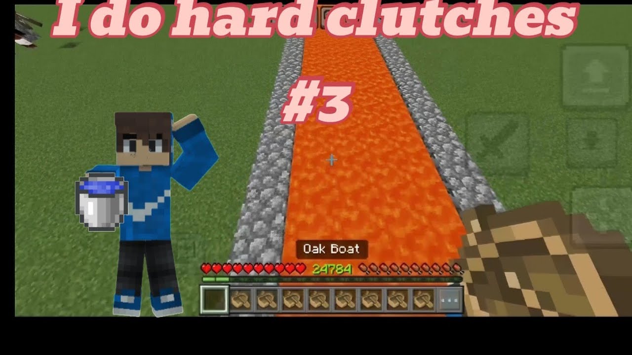 I do hard clutches in Minecraft pocket edition - YouTube
