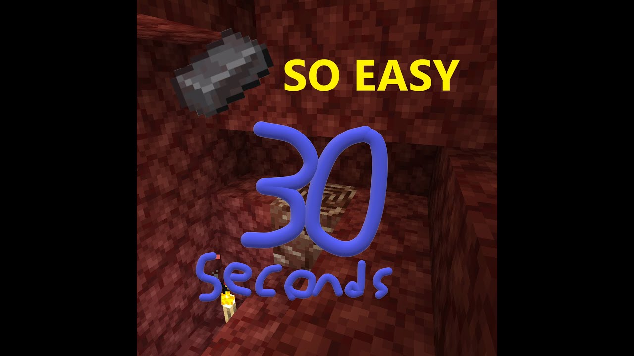 How to get Netherite in minecraft in under 30 SECONDS (Super easy ...