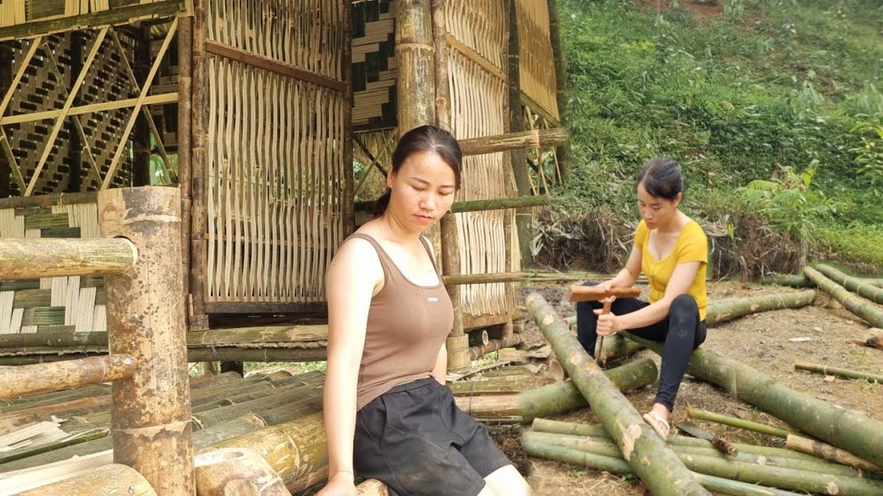 Full Video: 60 days of building a new residence with bamboo / daily ...