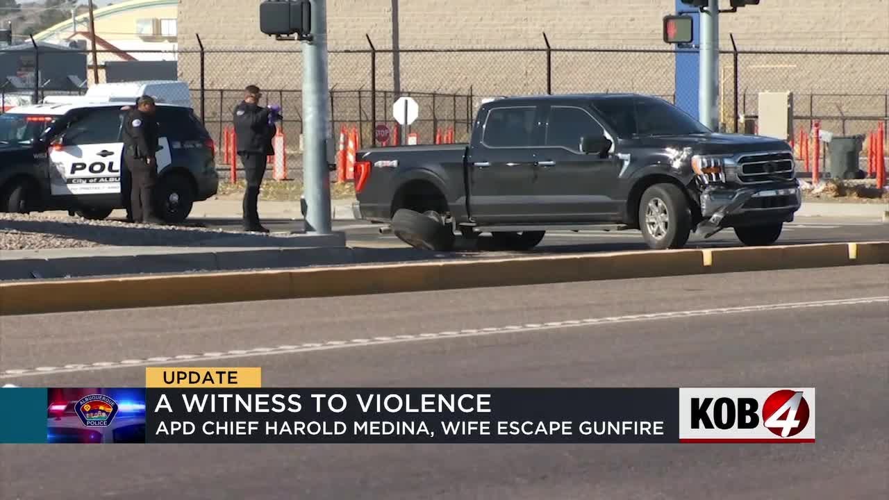 Albuquerque police chief runs red light while fleeing gunfire - YouTube