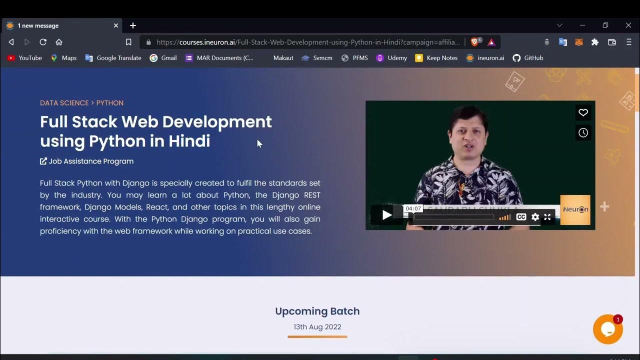 iNeuron Python Course Coupon code | Full Stack Web Development using Python ...