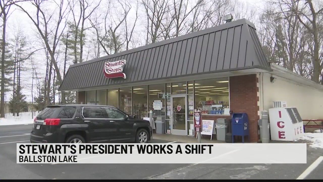 Stewart's Shops president works a shift - YouTube