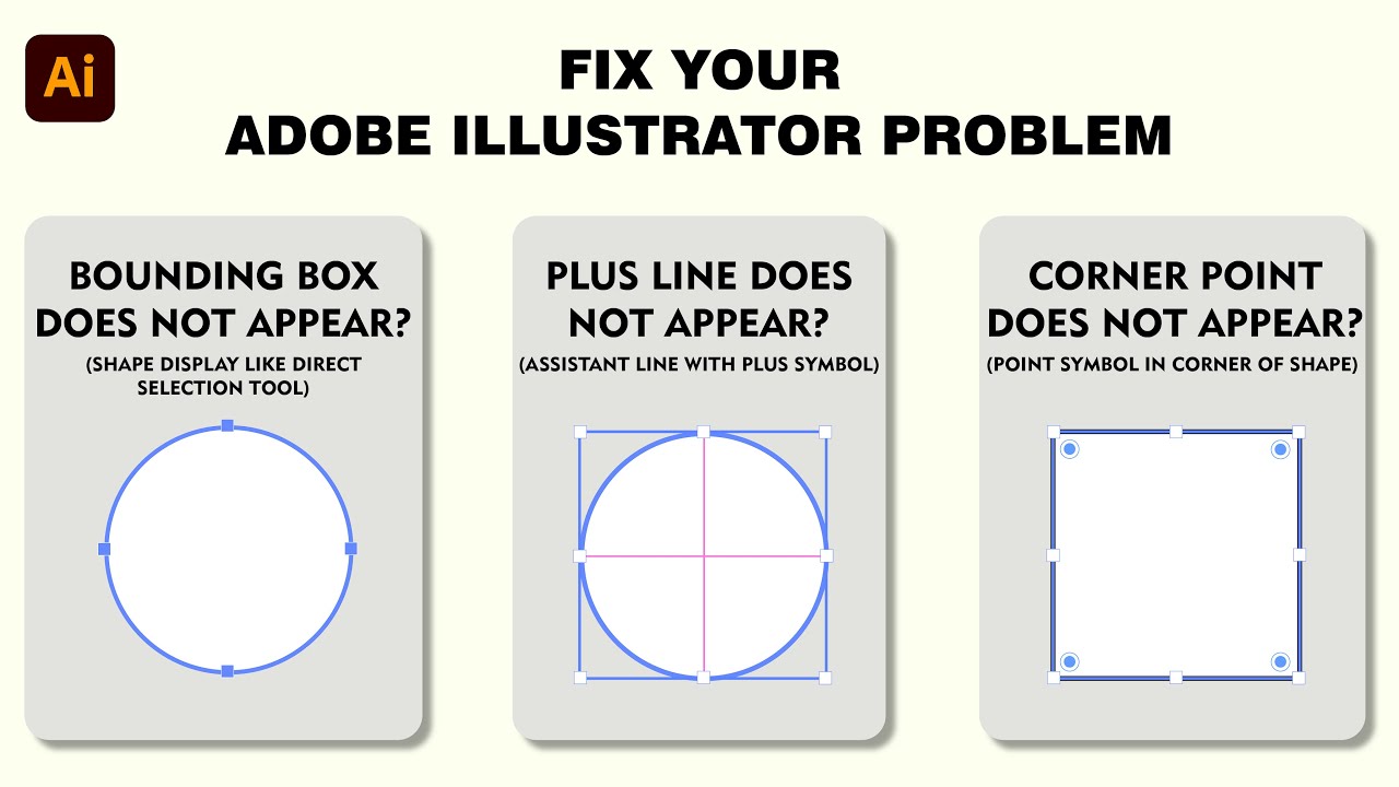 Fix 3 Common Display Issues in Adobe Illustrator (Bounding Box, Smart ...