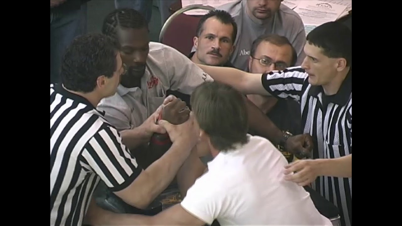Armwrestling Tournament Match - Bill Sinks vs Cobra Rhodes - Long and ...