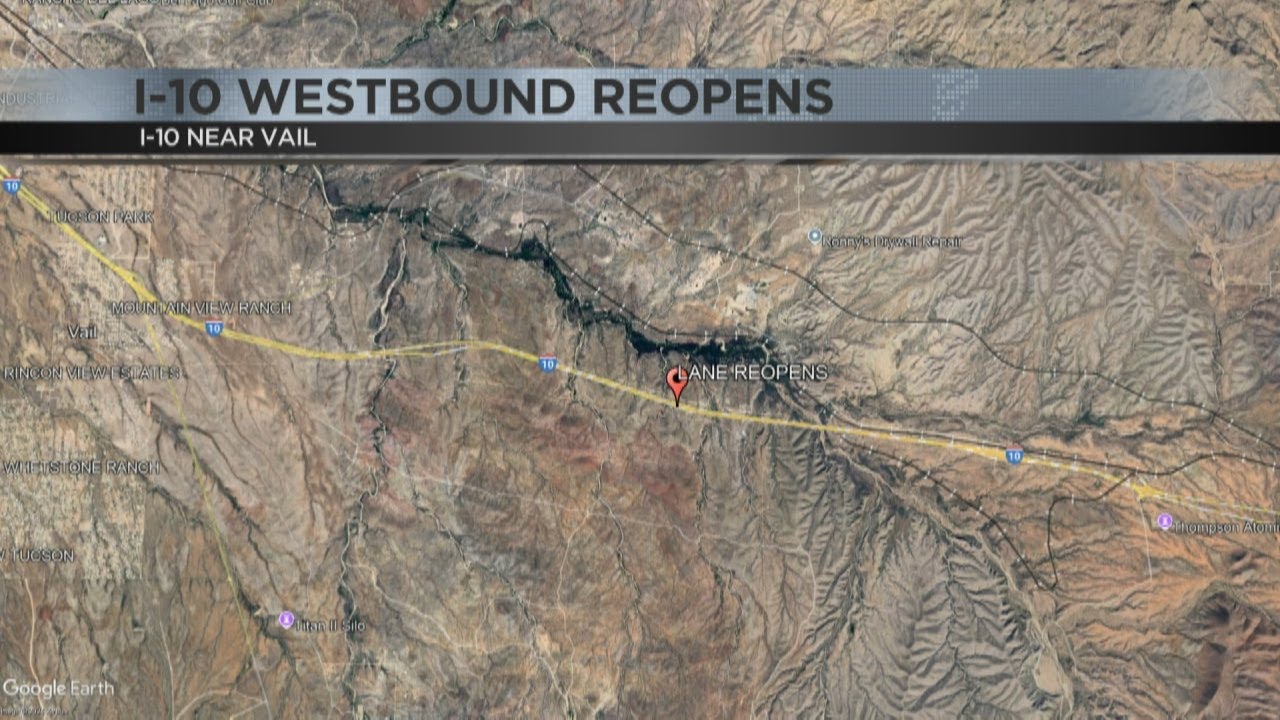 Westbound I-10 reopened after closure due to semi-truck fire - YouTube