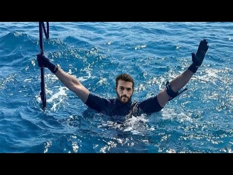Can Yaman swimming in the sea💥 - YouTube
