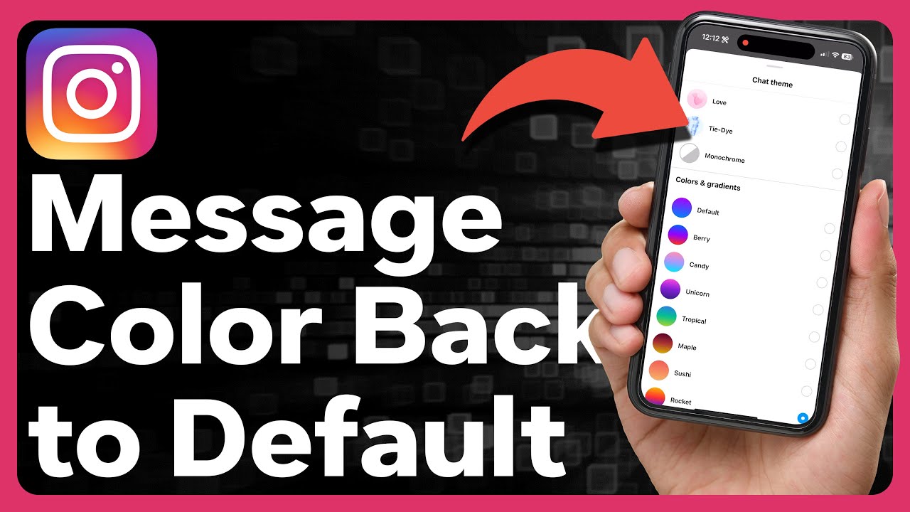 How To Change Instagram Chat Color Back To Default - YouTube