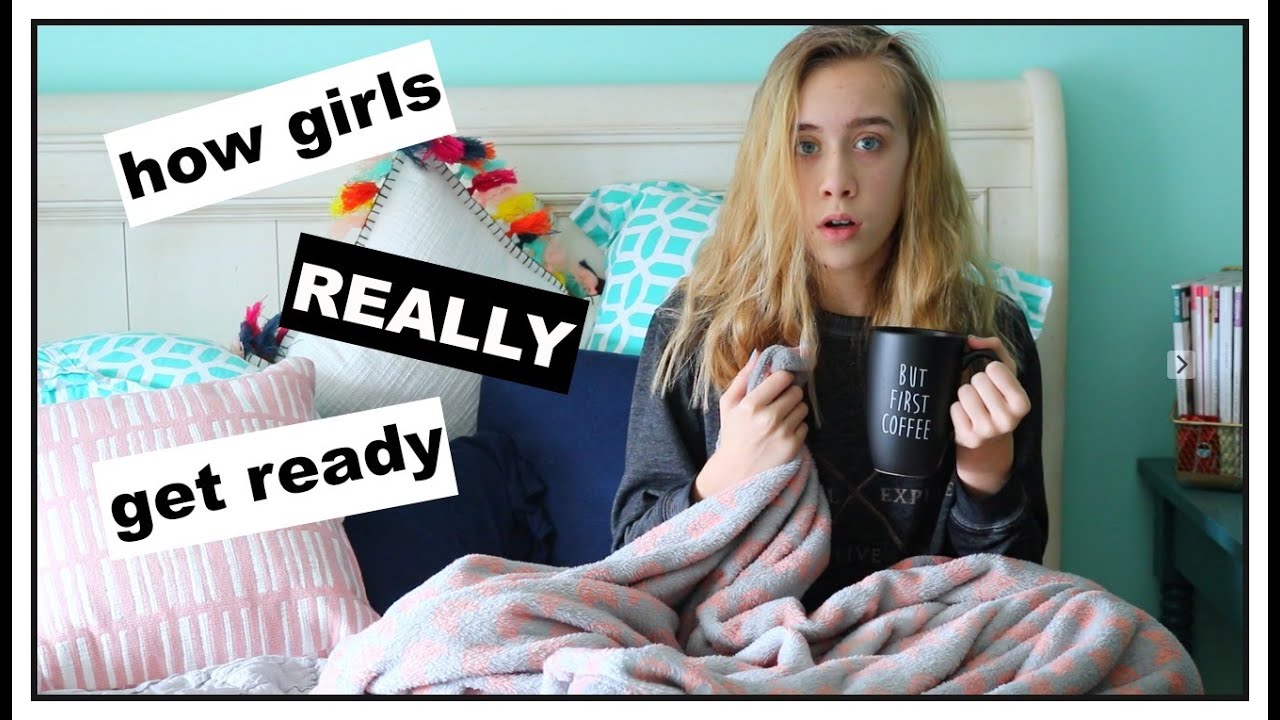 How Girls REALLY get ready in the morning | caroline grace - YouTube