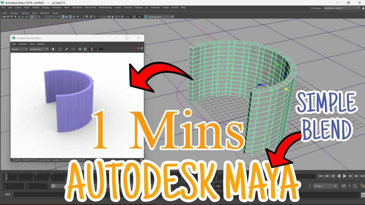 Simple Deform(Bend) In Maya In 5 Min! | Live Render (RNDR) Migration ...
