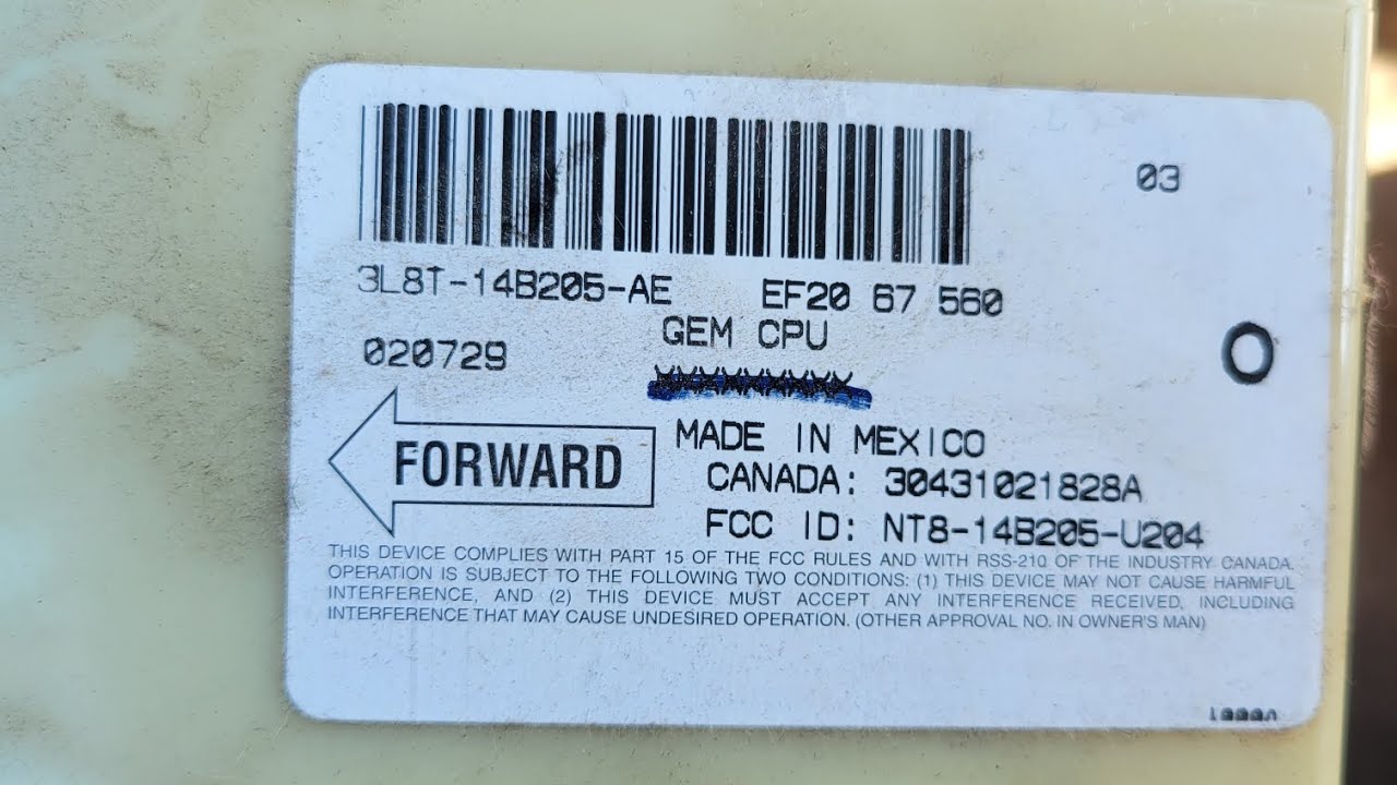 2003 Ford Escape / Mercury Mariner / Mazda Tribute Body Control Module ...