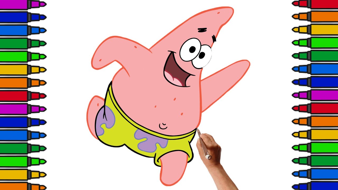 How to draw and color Patrick Star | ZippyZooZone - YouTube