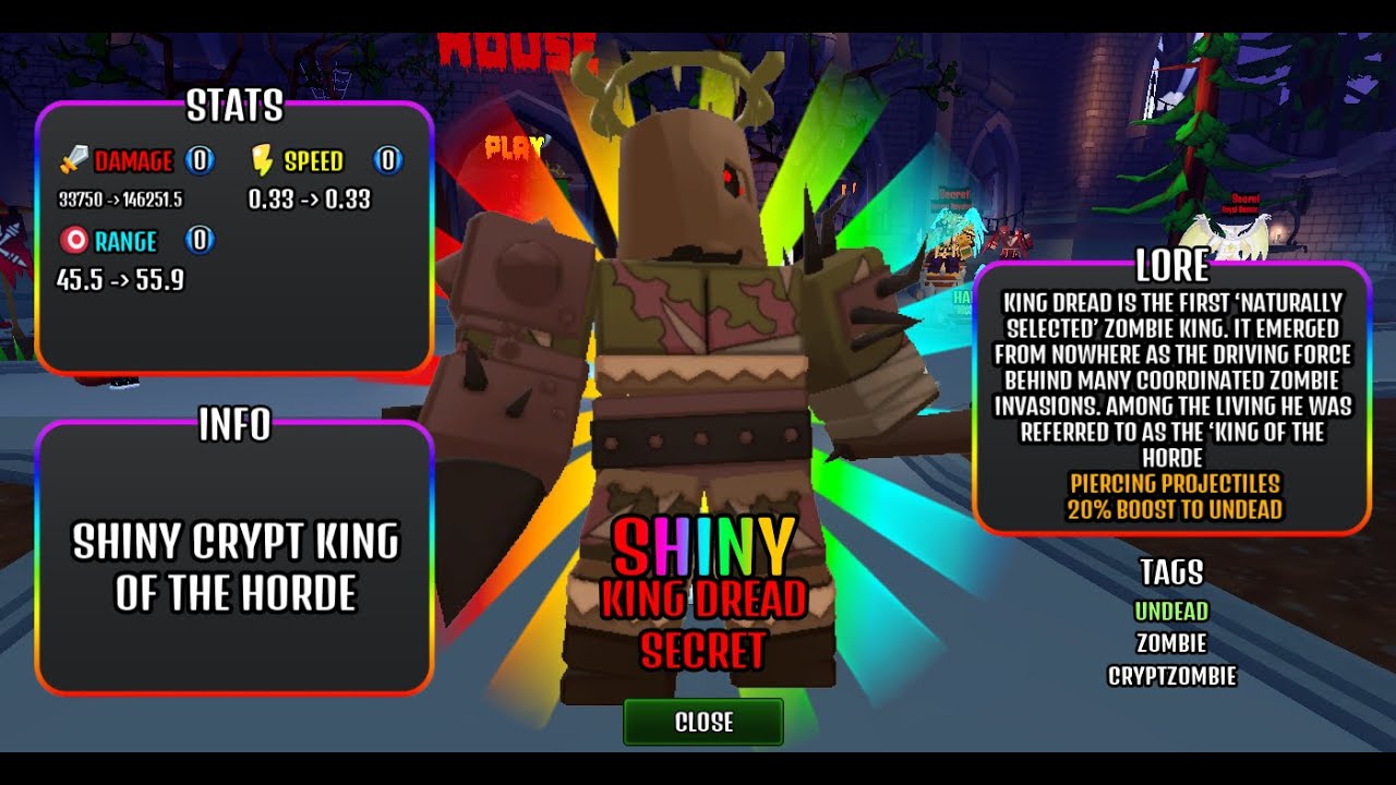 Shiny king dread showcase the house td - YouTube