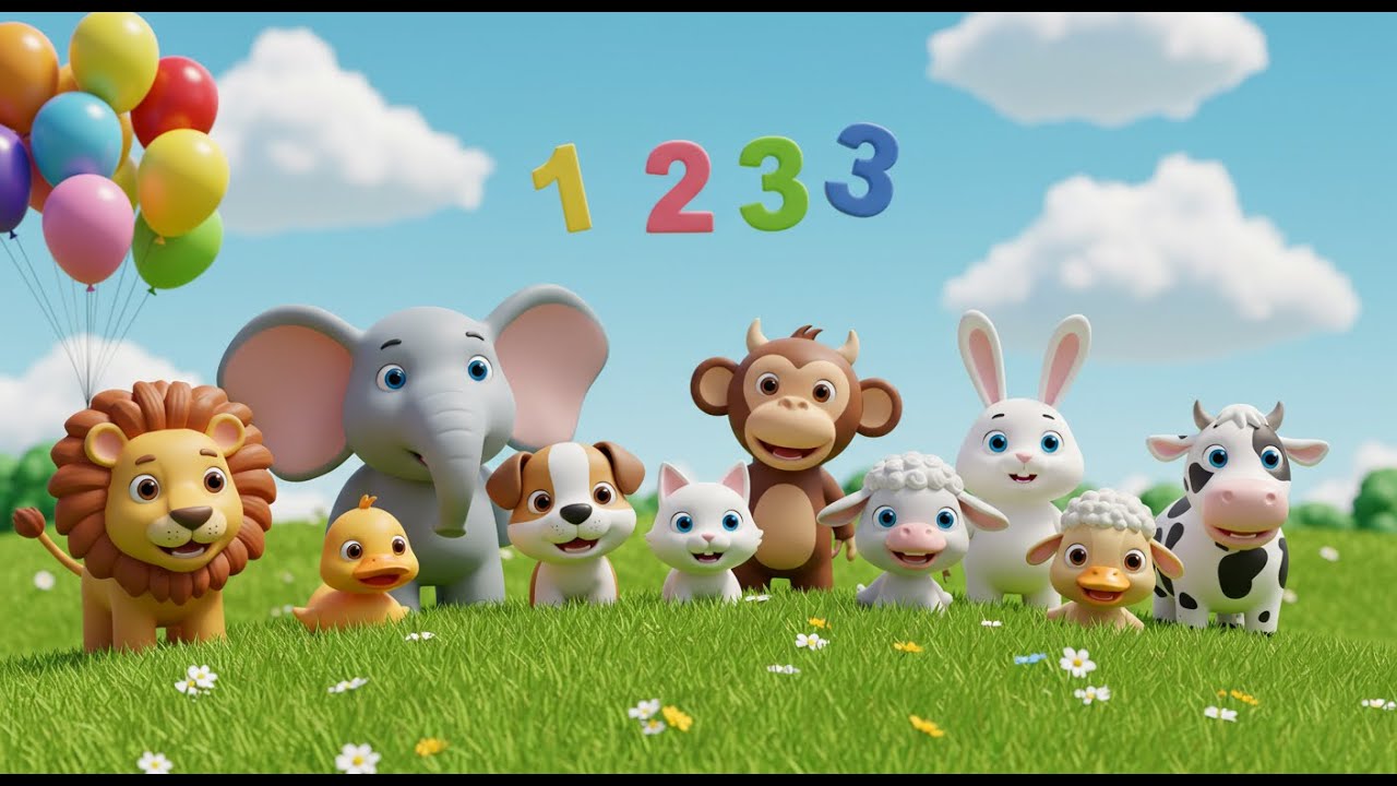 "Animal Learning Poem | Cute 3D Animal Sounds & Rhymes for Babies ...