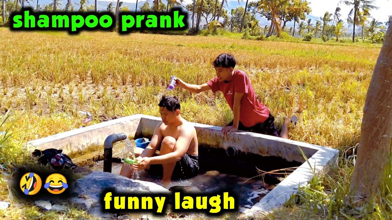 shampoo prank || funny laugh 😂 try not to laugh MAN - YouTube