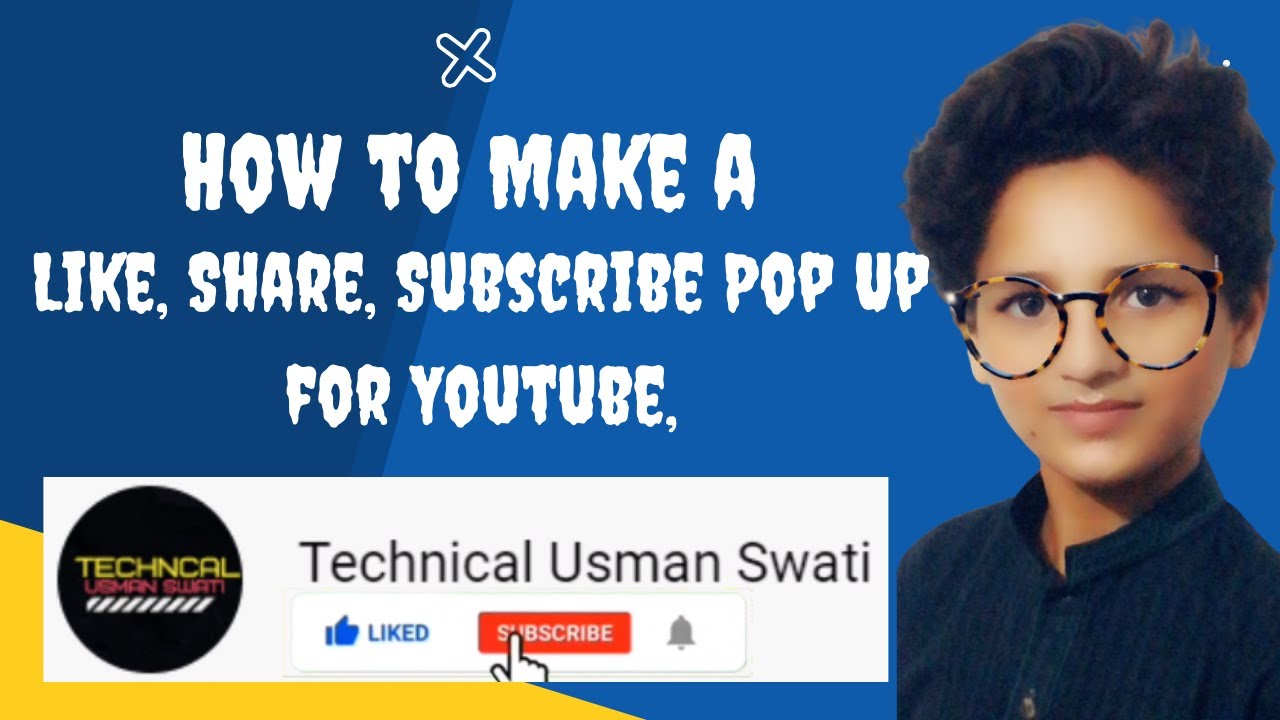 How to Make a Like Share Subscribe Pop Up for Youtube ll custom ...