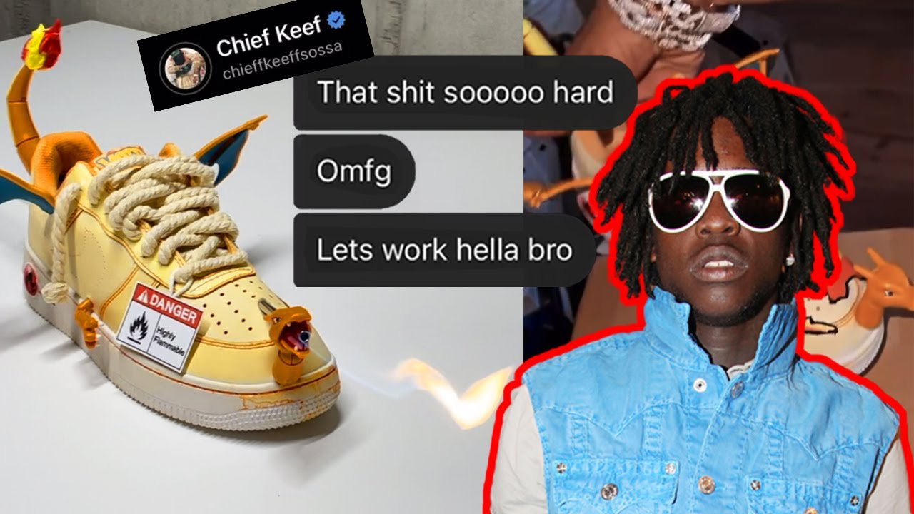 Custom flamethrower shoes for Chief Keef 🔥👟 - YouTube