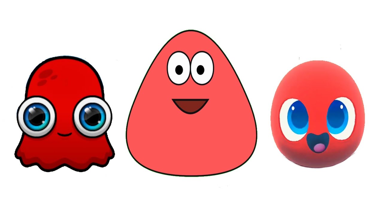 Pou y sus amigos - Pou juega con sus amigos colorados. - YouTube