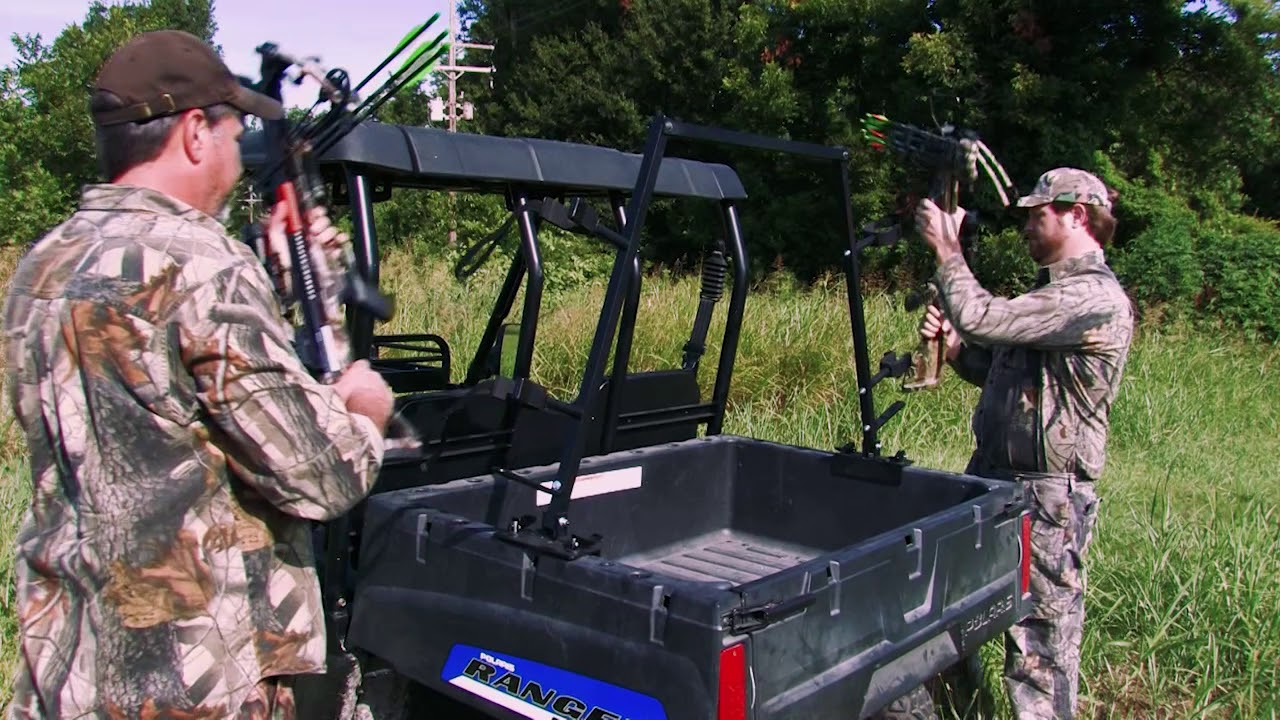 Quick Draw Double Crossbow Rack for UTV - YouTube