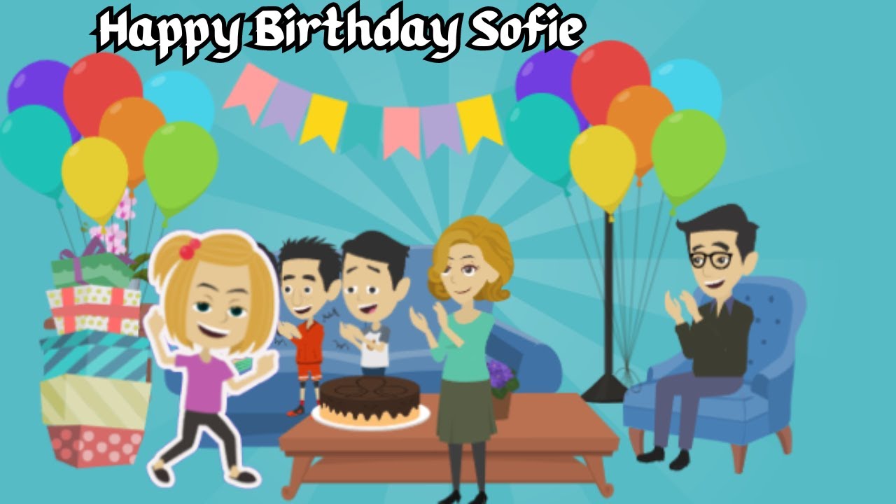 Funny Toddler Cartoon | Happy Birthday To Cheeky Sofie | Birthday Video - YouTube