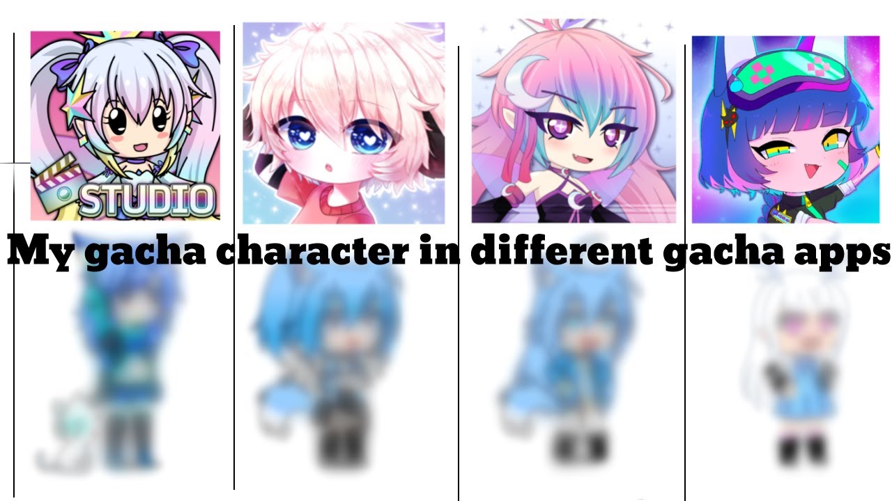 My gacha character in different gacha apps | Gacha - YouTube
