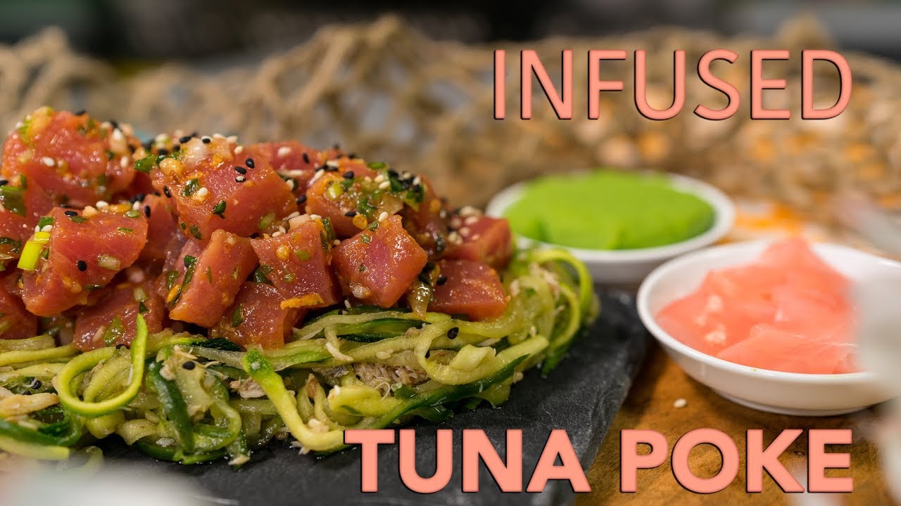 Tuna Poke & Kani Su Salad - Infused Food How To - MagicalButter.com ...