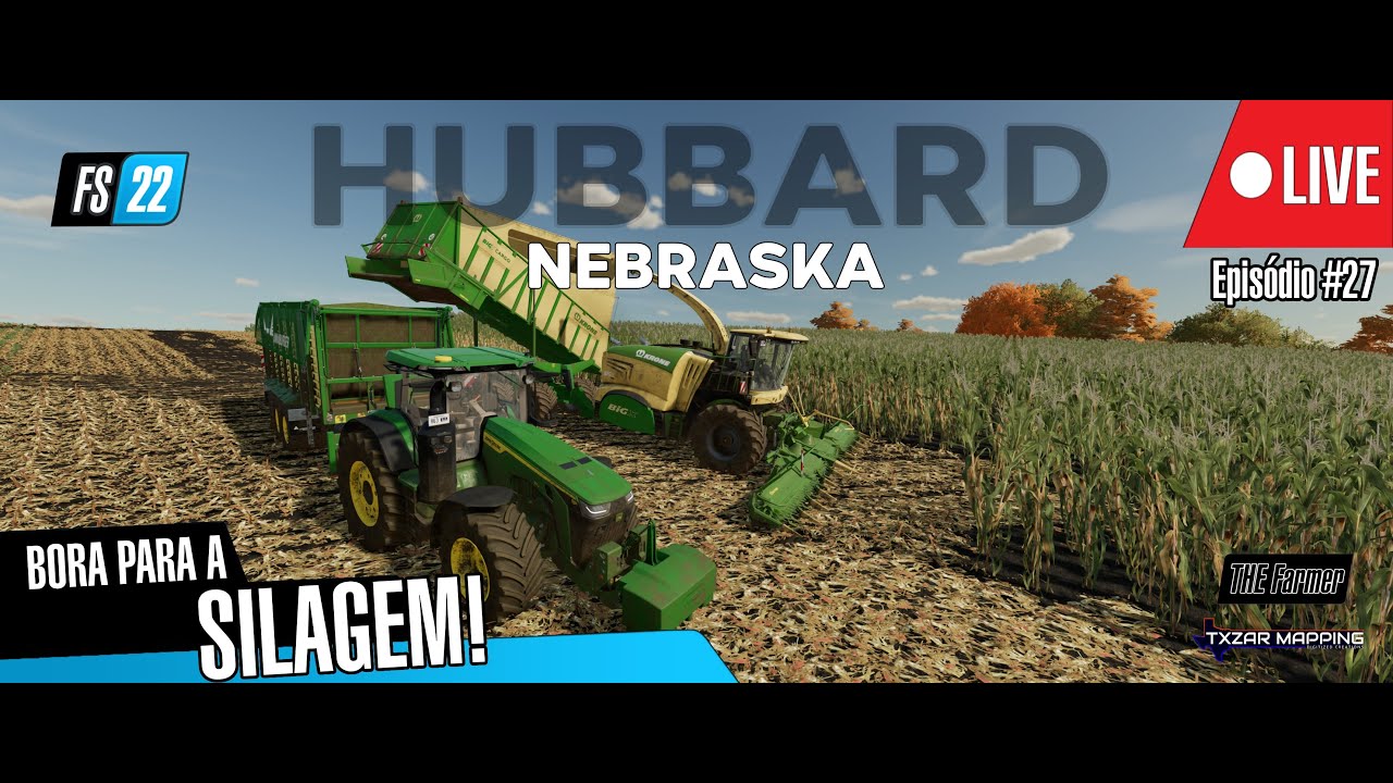 FS 22 | MAPA HUBBARD, NEBRASKA | BORA PARA A SILAGEM! | MULTIPLAYER ...