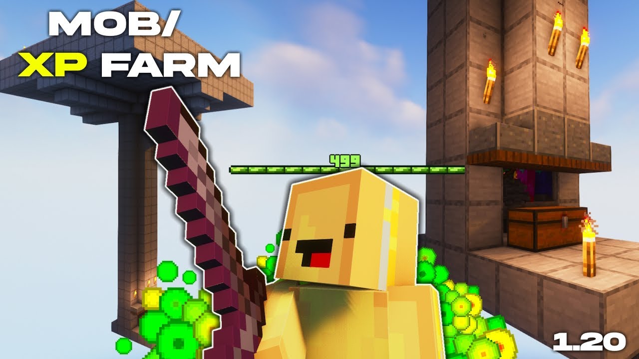 MINECRAFT FAST MOB XP FARM (WITHOUT SPAWNER) 1.20 - YouTube