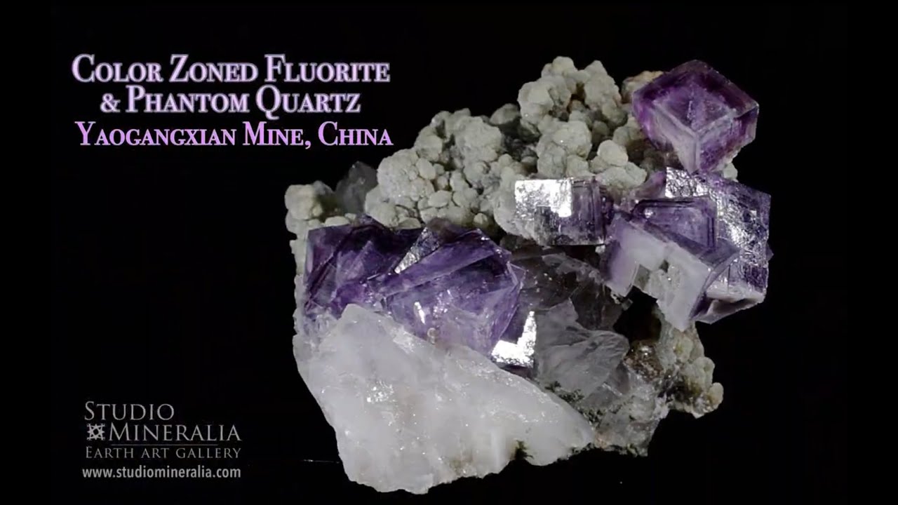 Twinned Phantom Fluorite and Phlogopite on Phantom Quartz - Yaogangxian ...