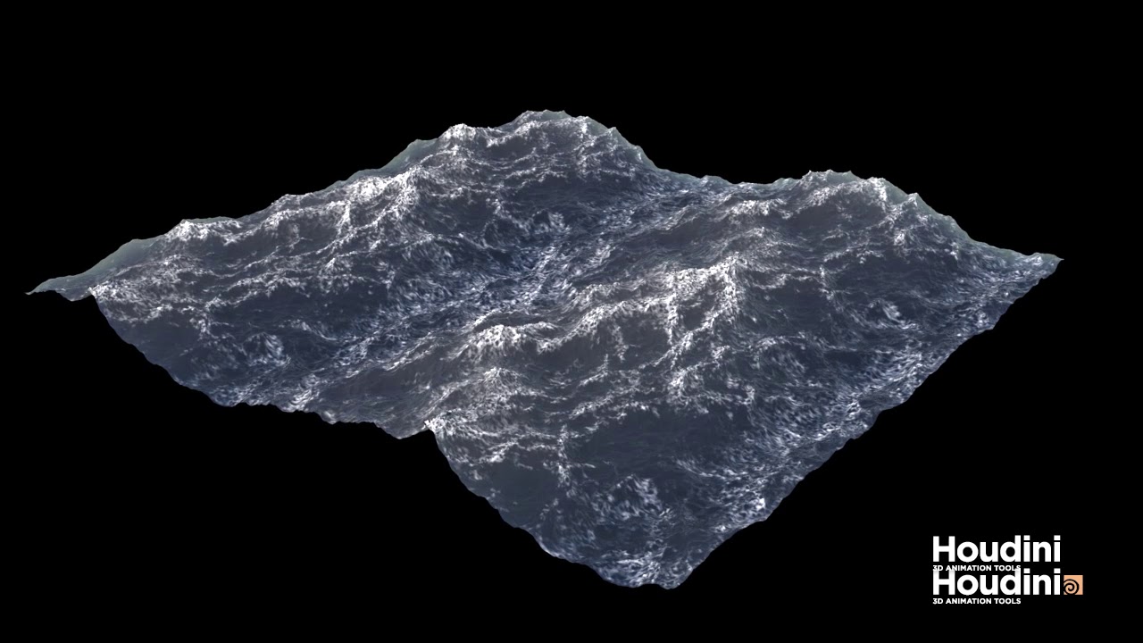 Small ocean test Houdini fx - YouTube