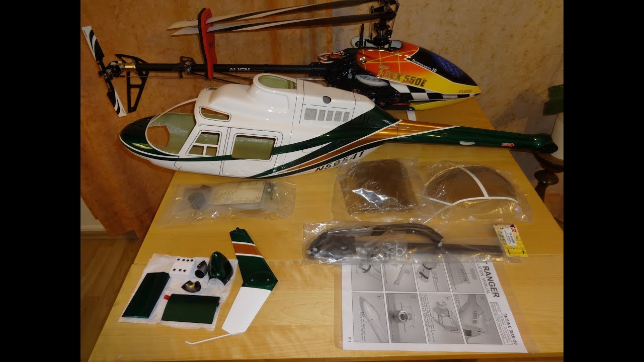 Unboxing meines ersten Scale Rumpfes für Align T Rex 550E, my first ...