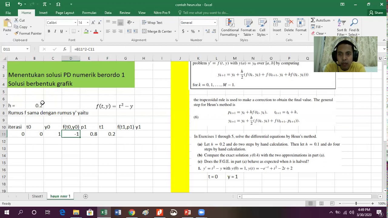 Metode Heun - PD Numerik Ordo 1 - YouTube