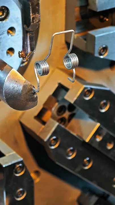 Spring manufacturing process in the factory - YouTube
