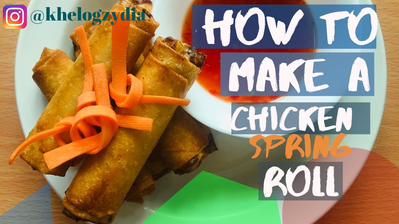 Chicken Spring Roll how to make it | KhelogzKitchen Recipe - YouTube