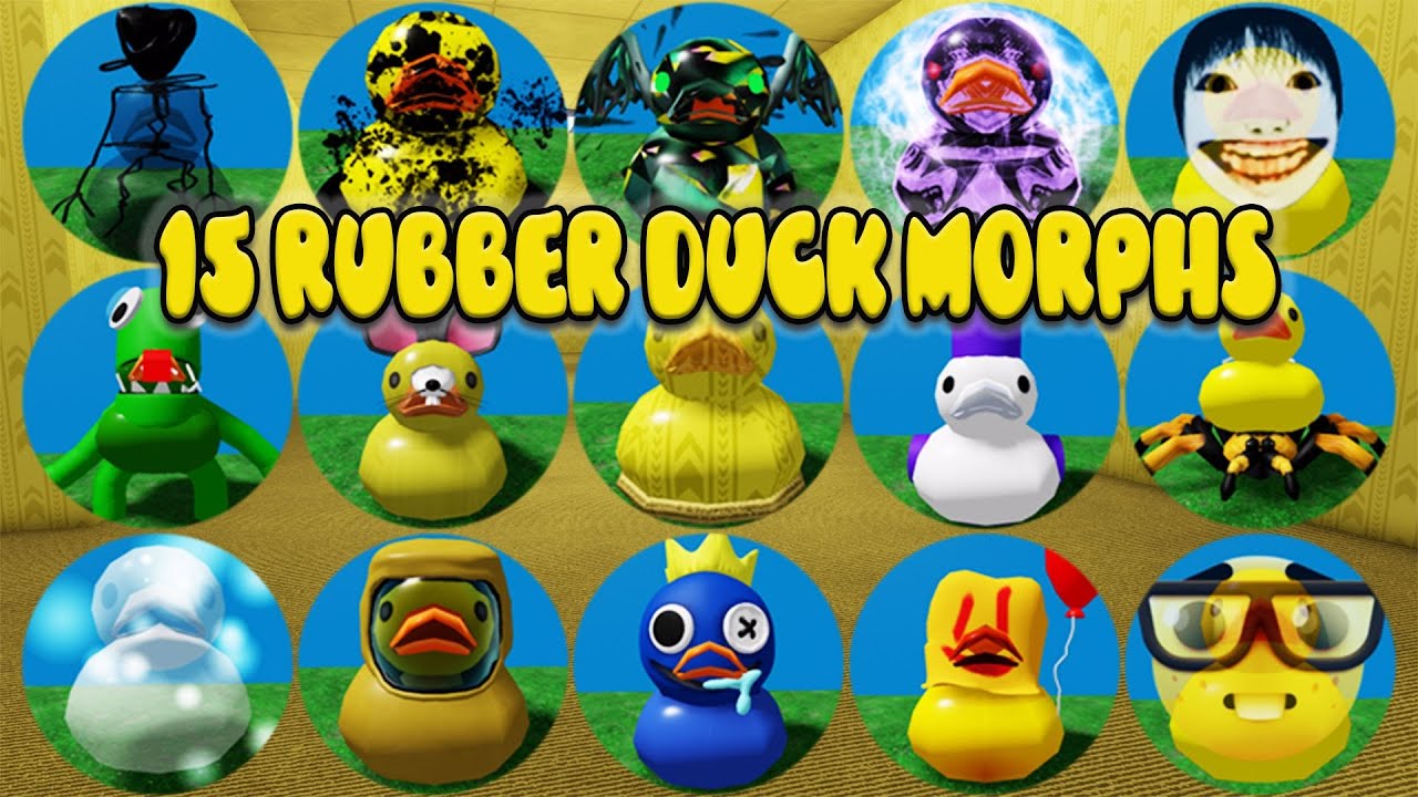 How To Get ALL 15 MORPHS in BACKROOMS MAP - Find The Rubber Duck Morphs ...
