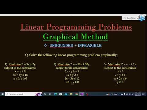 LPP3 | Linear Programming Problems | Graphical Method | Unbounded Graph | DU | Class 12 | CBSE ...