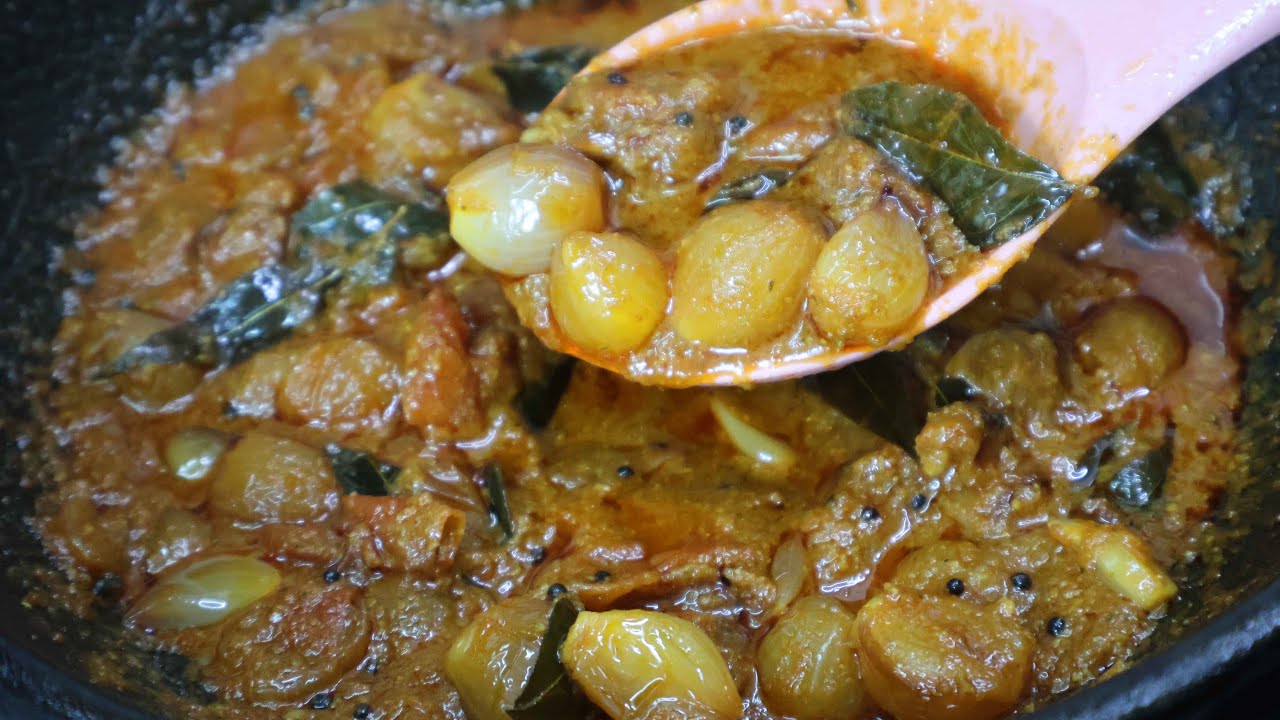 Delicious Small Onion Kaara Kulambu | Authentic Venkaya Kaara Kulambu ...
