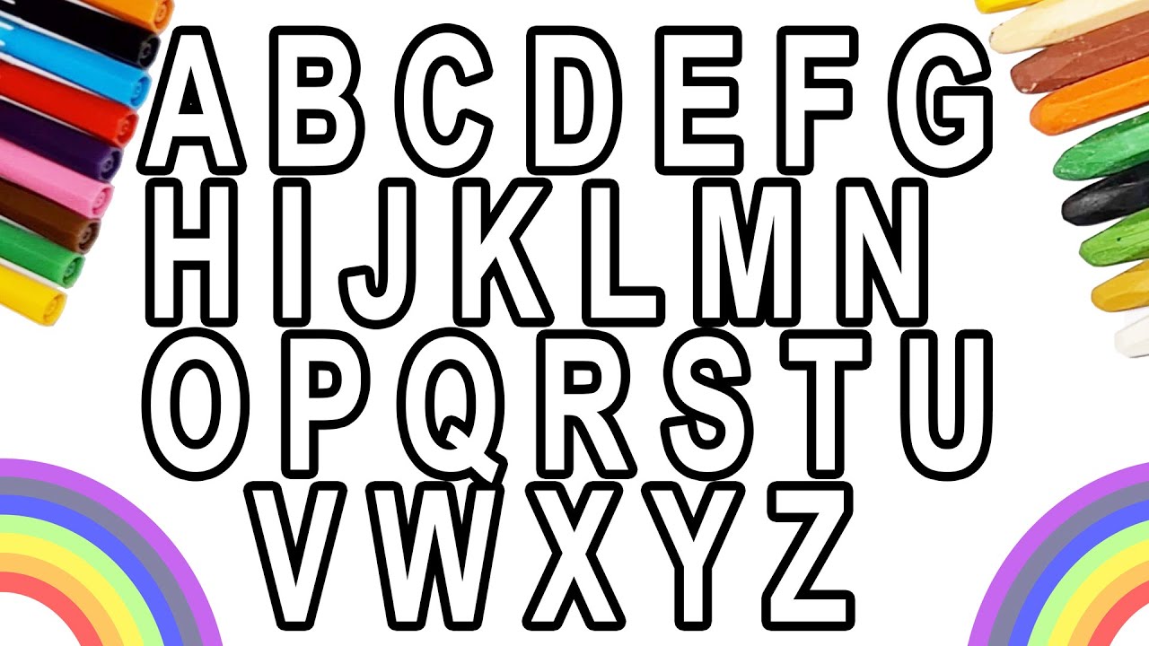 learn alphabet abc coloring and drawing | alphabet song abc drawing and ...