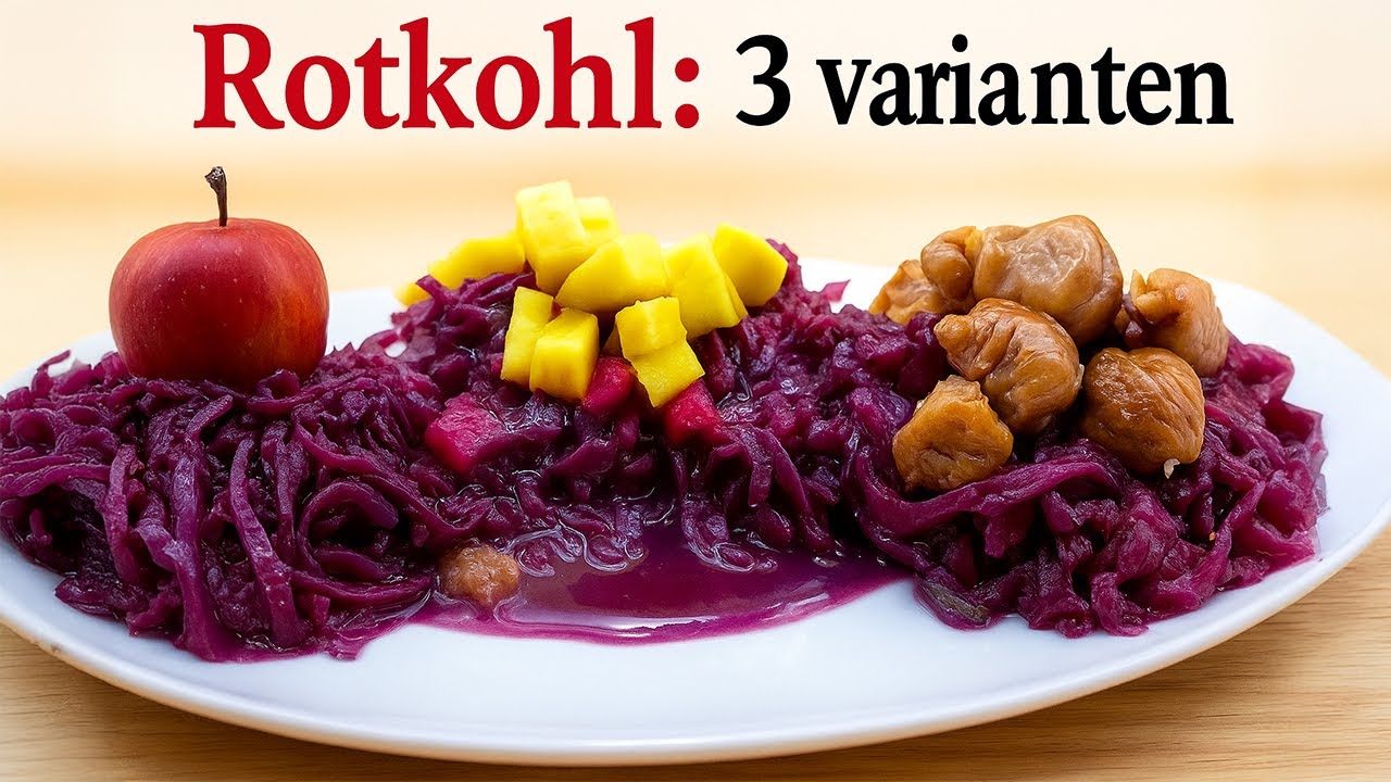 Rotkohl zubereiten mit Apfel, Maronen und Ananas / Rotkohl Rezept - YouTube