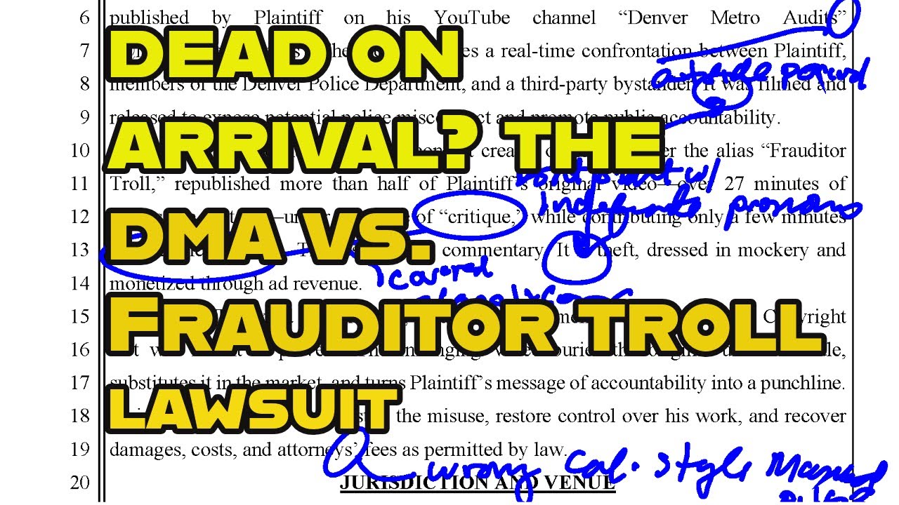 Lawyer Reviews DMA's Copyright Lawsuit Against Frauditor Troll. Is The ...