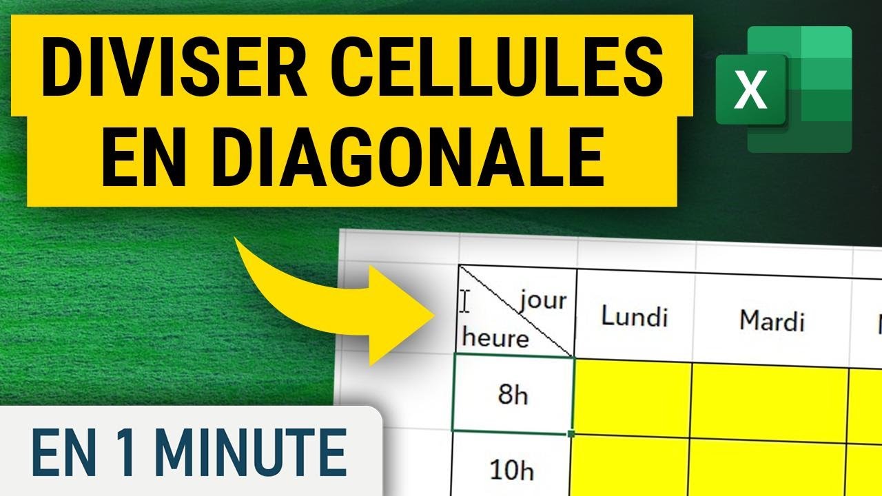 Comment diviser des cellules en diagonale dans Excel - YouTube