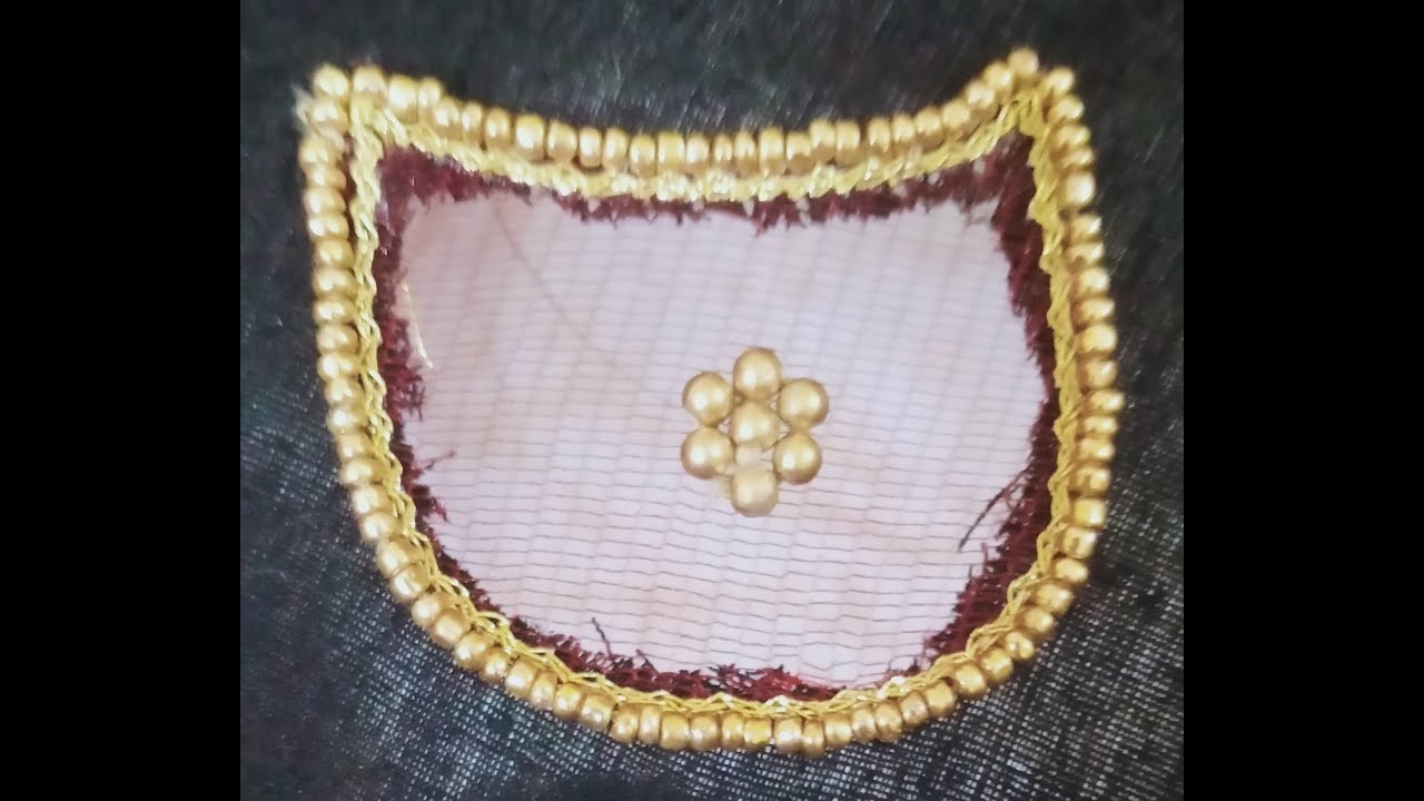 net cloth attaching maggam work blouse #aari work #maggam work #net ...