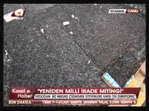 AKP Yenikapı Mitinginde Kaybolan Devasa Türk Bayrağı (Kanal A versiyon)