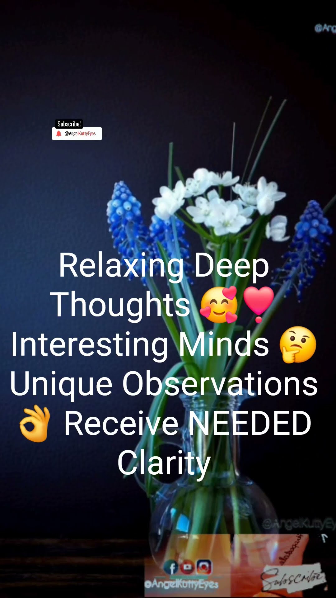 Relaxing Deep Thoughts 🥰 ️ Interesting Minds 🤔 Unique Observations 👌 ...