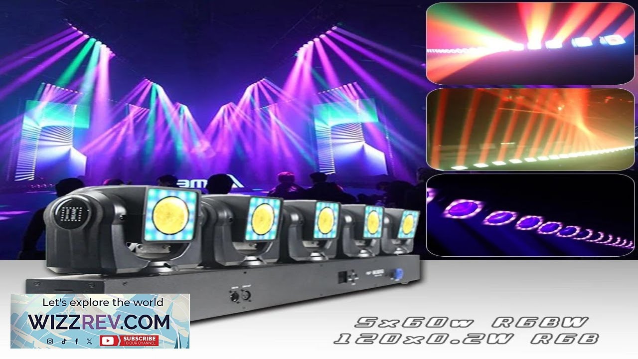 LED Moving Head Bar 5 Heads 300W Club Stage Lighting For Wedding Review ...