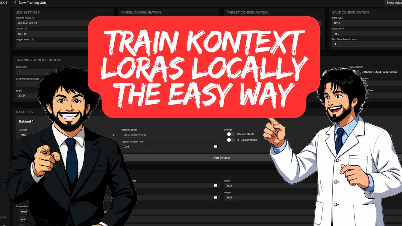 AI Toolkit - How To Train Kontext Lora Locally - YouTube