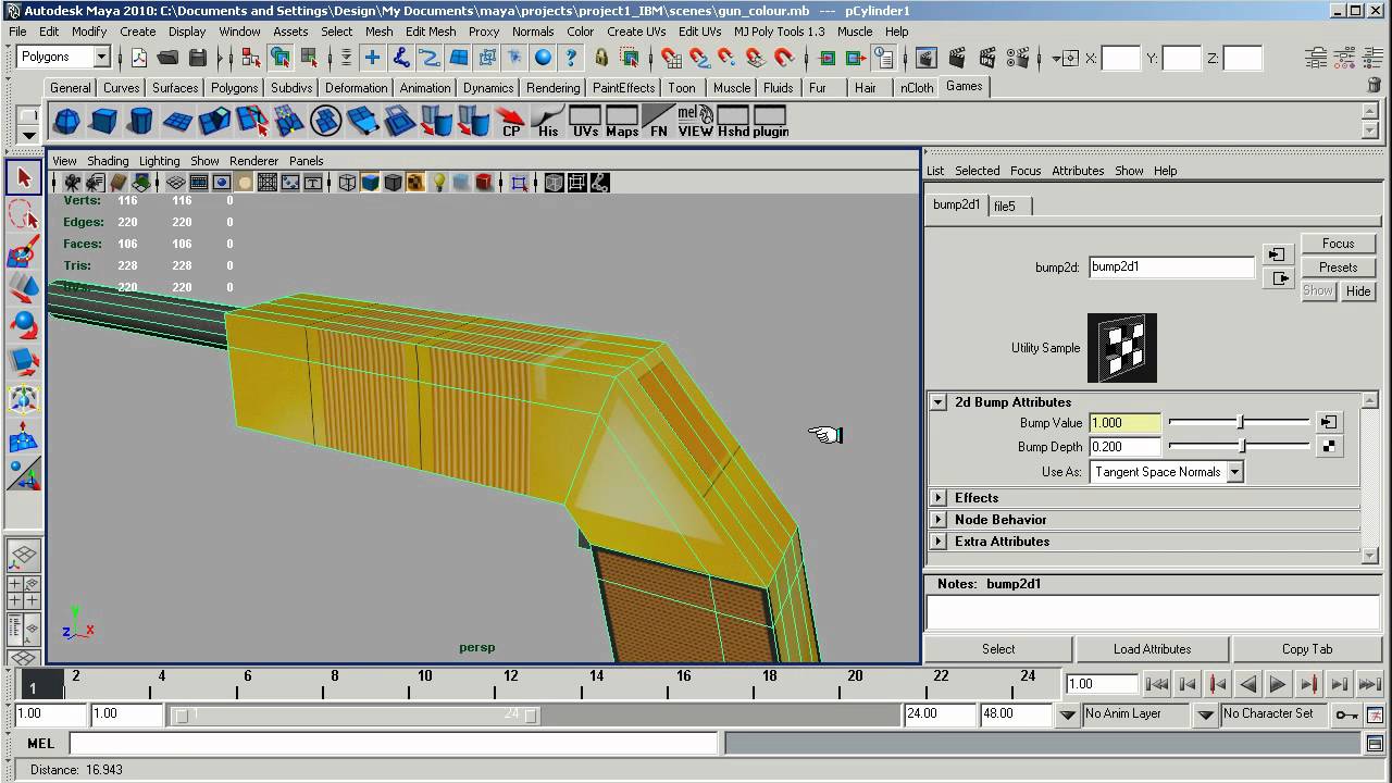 MAYA 2010 - Project 1 - 14 - applying a normal map to our model - YouTube