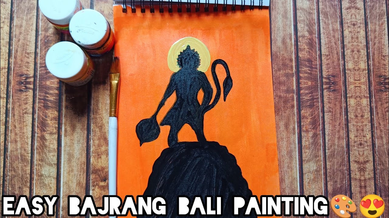 Step By Step Bajrang Bali Colouring Drawing🚩 ️#youtubeshorts #viral # ...