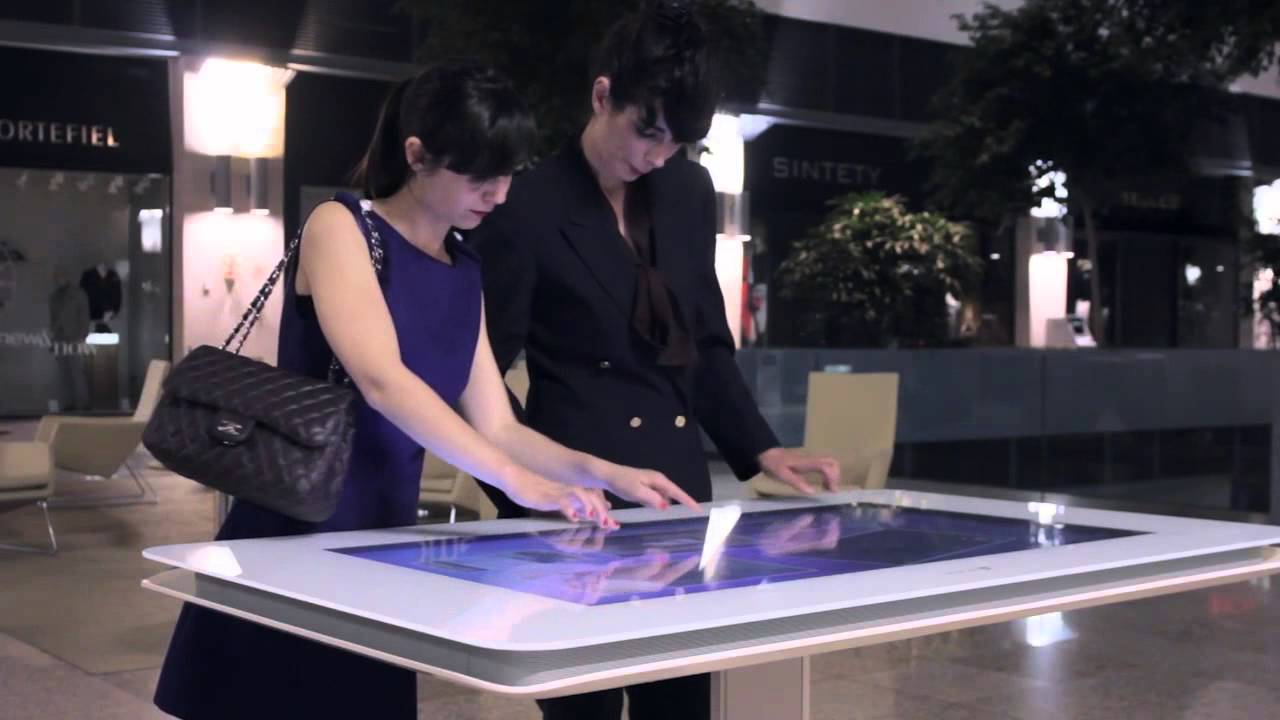 DISPLAX Oqtopus - multitouch table - YouTube
