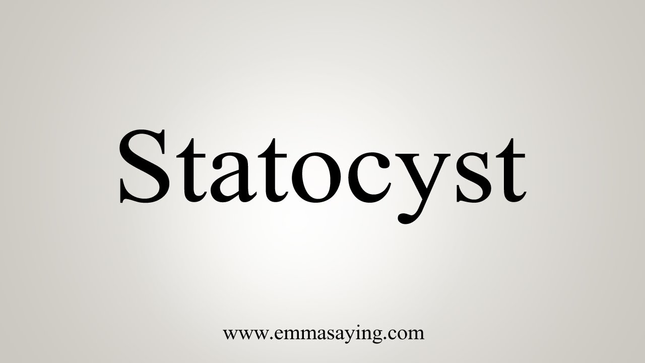 How To Say Statocyst - YouTube