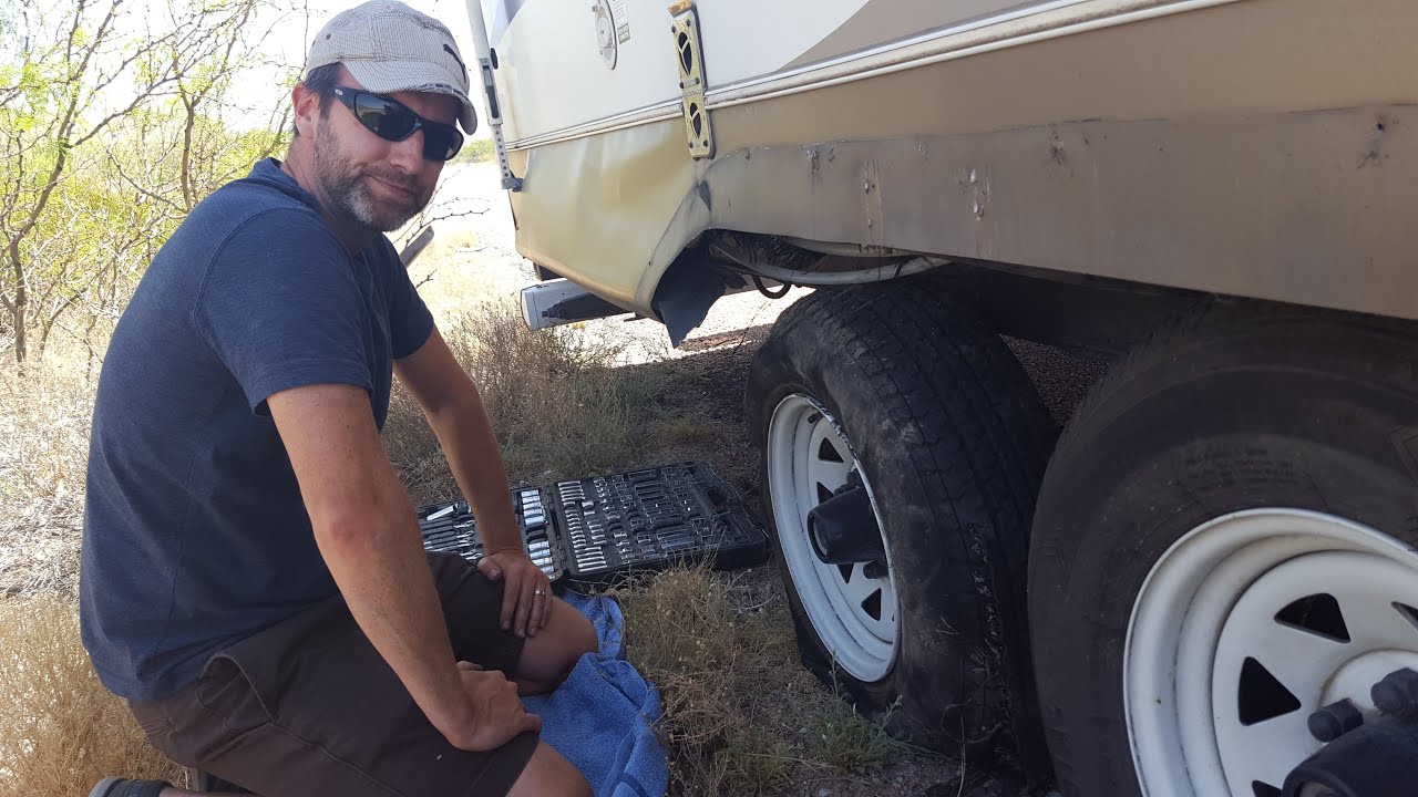RV Breakdown! Dealing with a flat tire on the road - YouTube